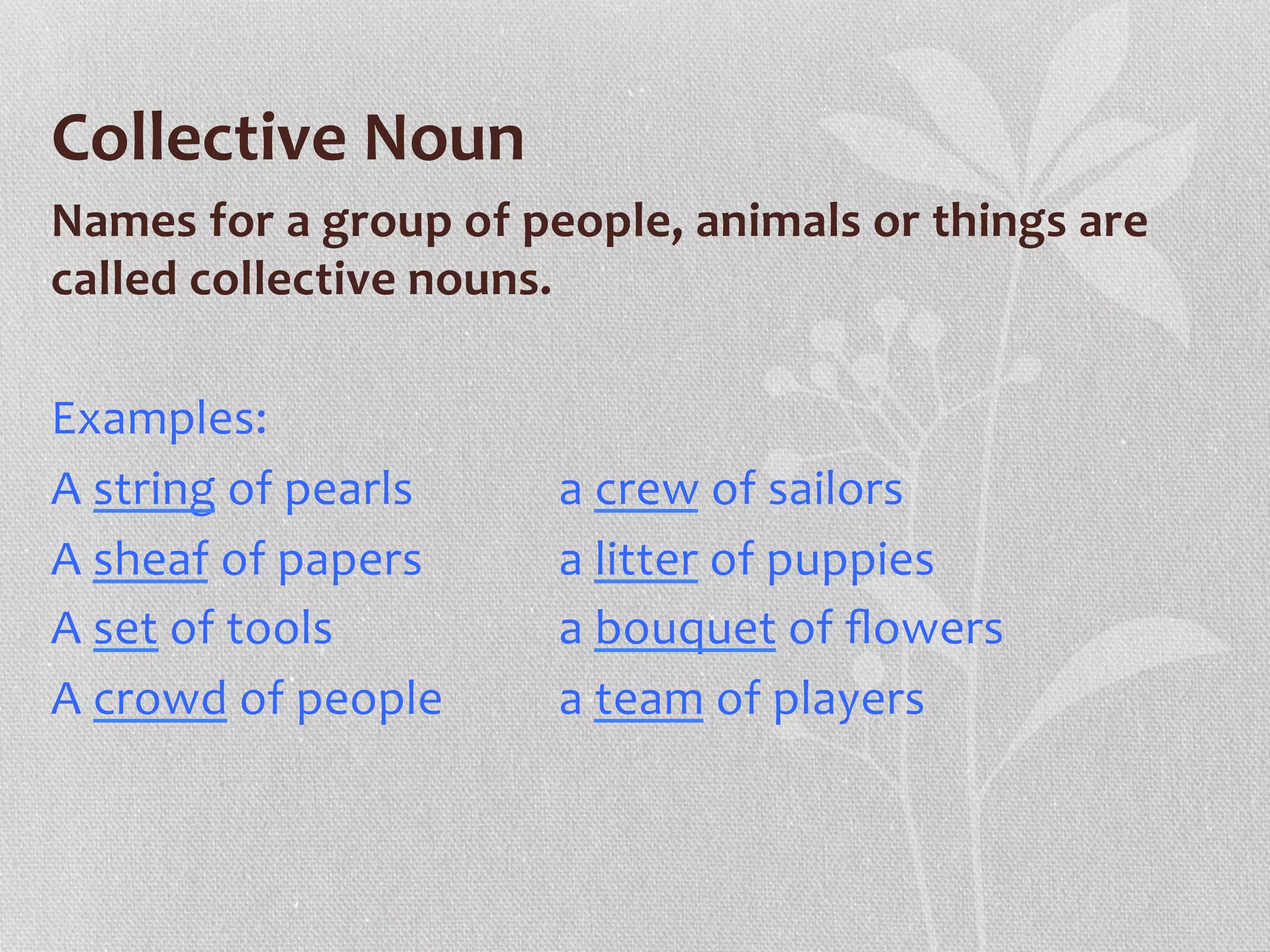 Nouns and types of nouns- English grammar | PDF