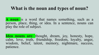 NOUNS Grammar pasic starts up for English | PPT