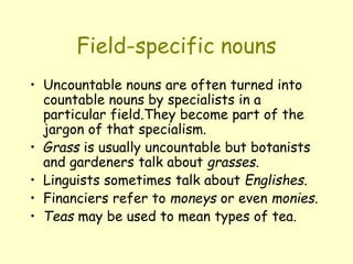 nouns. and types.......................... | PPT
