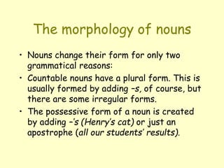 nouns. and types.......................... | PPT