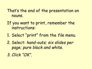 nouns. and types.......................... | PPT