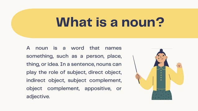 the definition of noun, its types, examples and differences | PPTX
