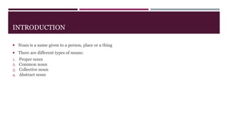 An introduction to nouns, small PPT covering the basics | PDF