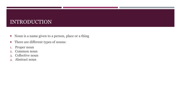 An introduction to nouns, small PPT covering the basics | PDF