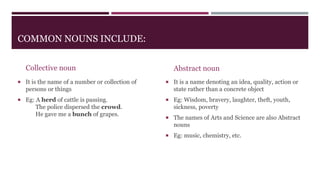 An introduction to nouns, small PPT covering the basics | PDF