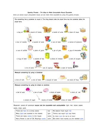 F2F: Nouns And Quantifiers | PDF