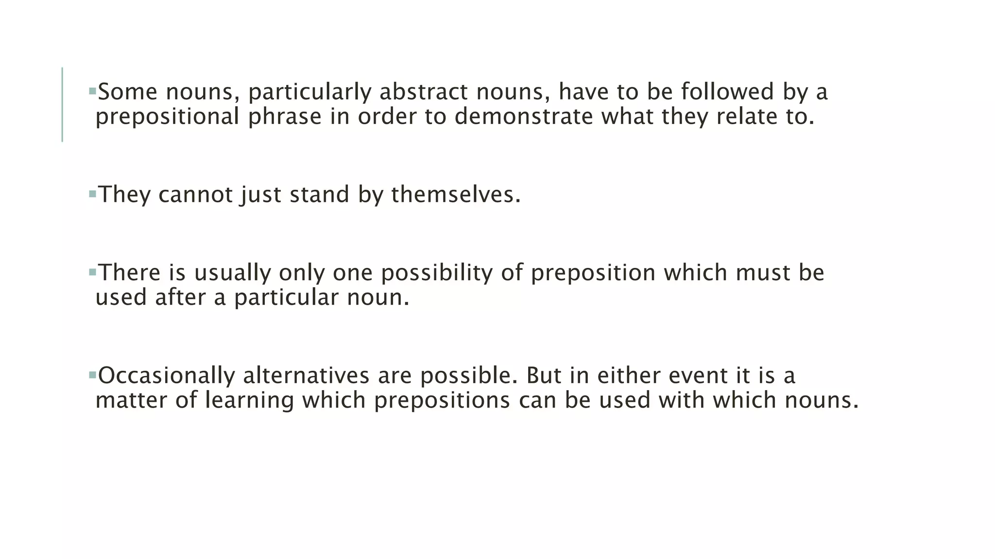 Nouns+ preposition | PPTX