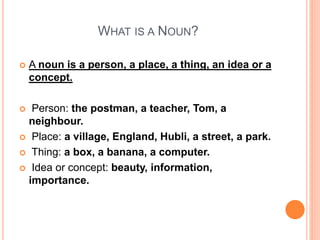 (Parts of Speech 1) Nouns | PPTX
