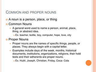 (Parts of Speech 1) Nouns | PPTX
