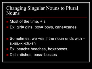 Nouns, Adjectives and Adverbs | PPTX