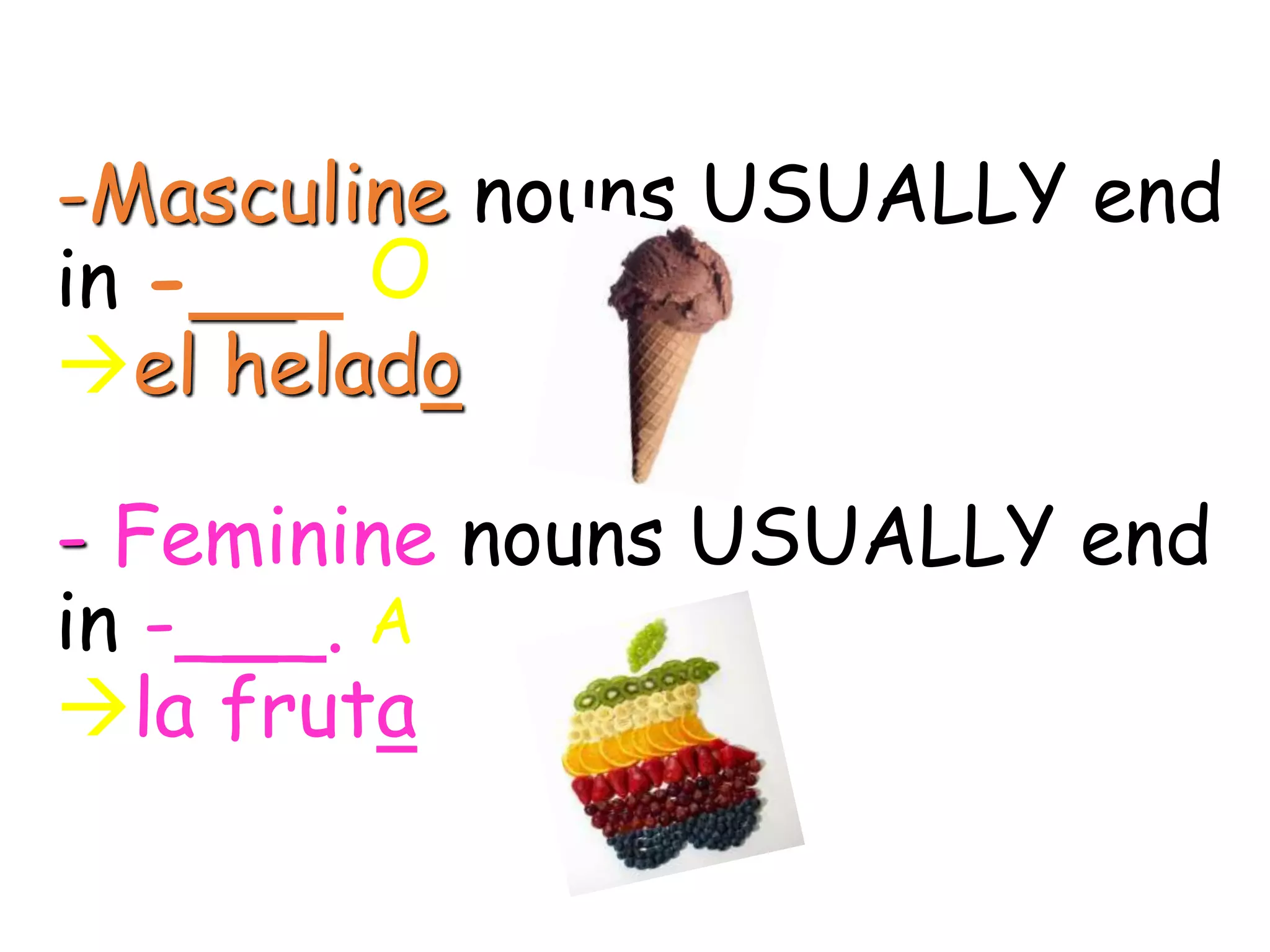 Nouns and articles in Spanish | PPT