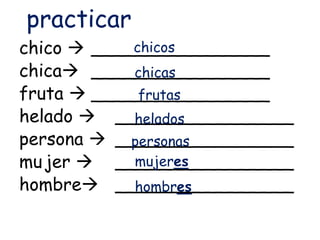 Nouns and articles in Spanish | PPT