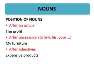 NOUNS AND PRONOUNS TOEIC LEARNING 2021_2022.pptx