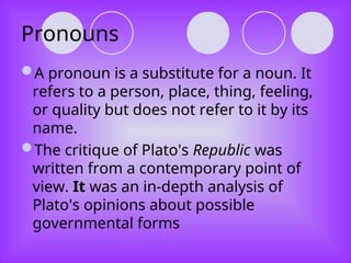 nouns_and_pronouns power point presentation | PPT
