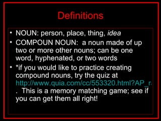 Nouns Compound | PPT