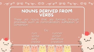 MAIN TOPIC: NOUNS DERIVED FROM VERBS/NOUNS FORMED FROM VERBS | PDF