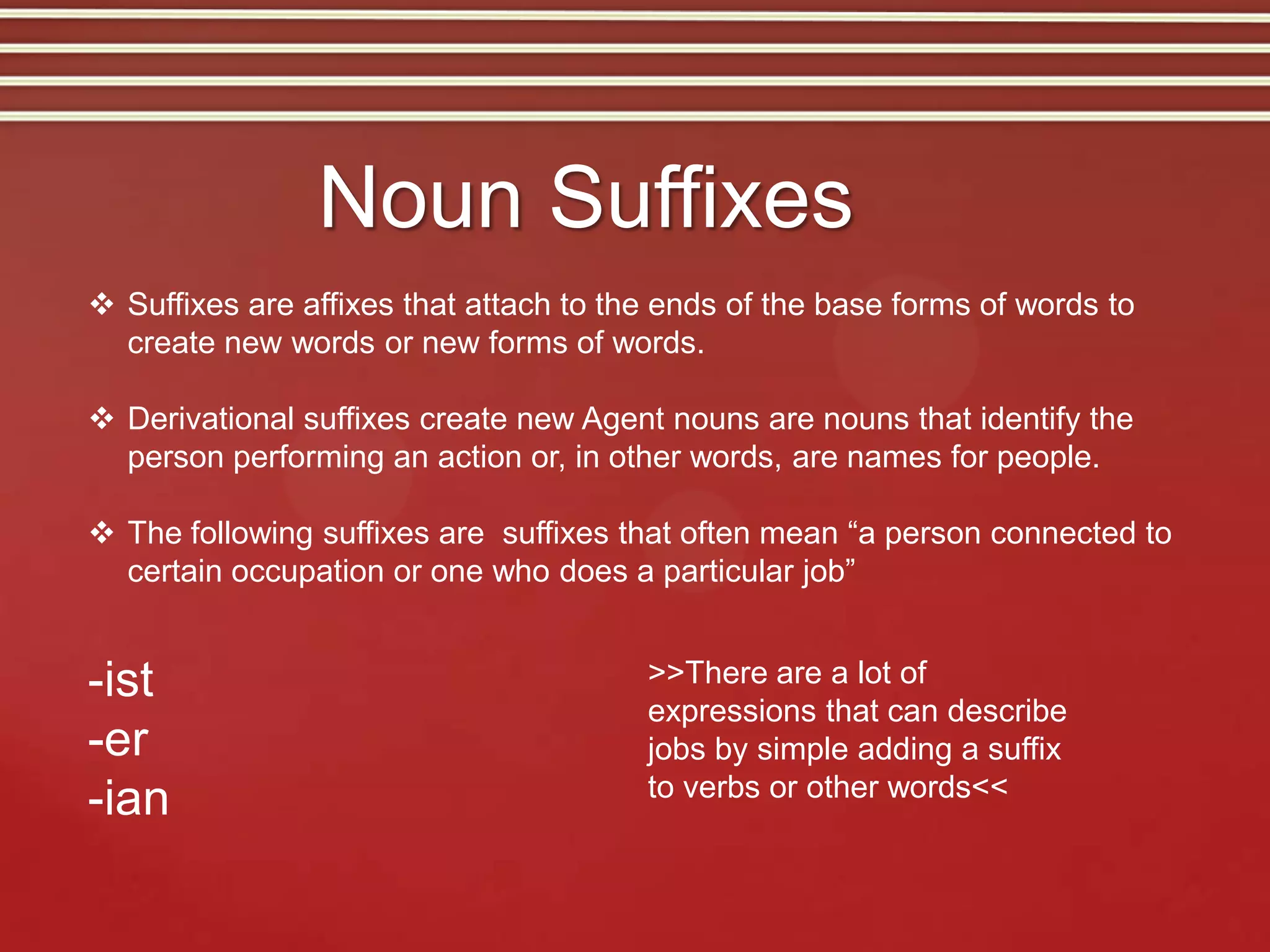 Nouns describing occupations | PPTX