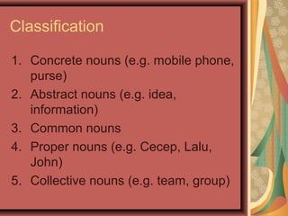 Nouns (forms and classification) | PPT
