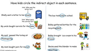 Parents - How to Teach Kids, #Nouns that Function as #Subjects, #Direct ...
