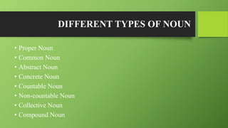 Nouns grammar | PPTX | Chemistry | Science