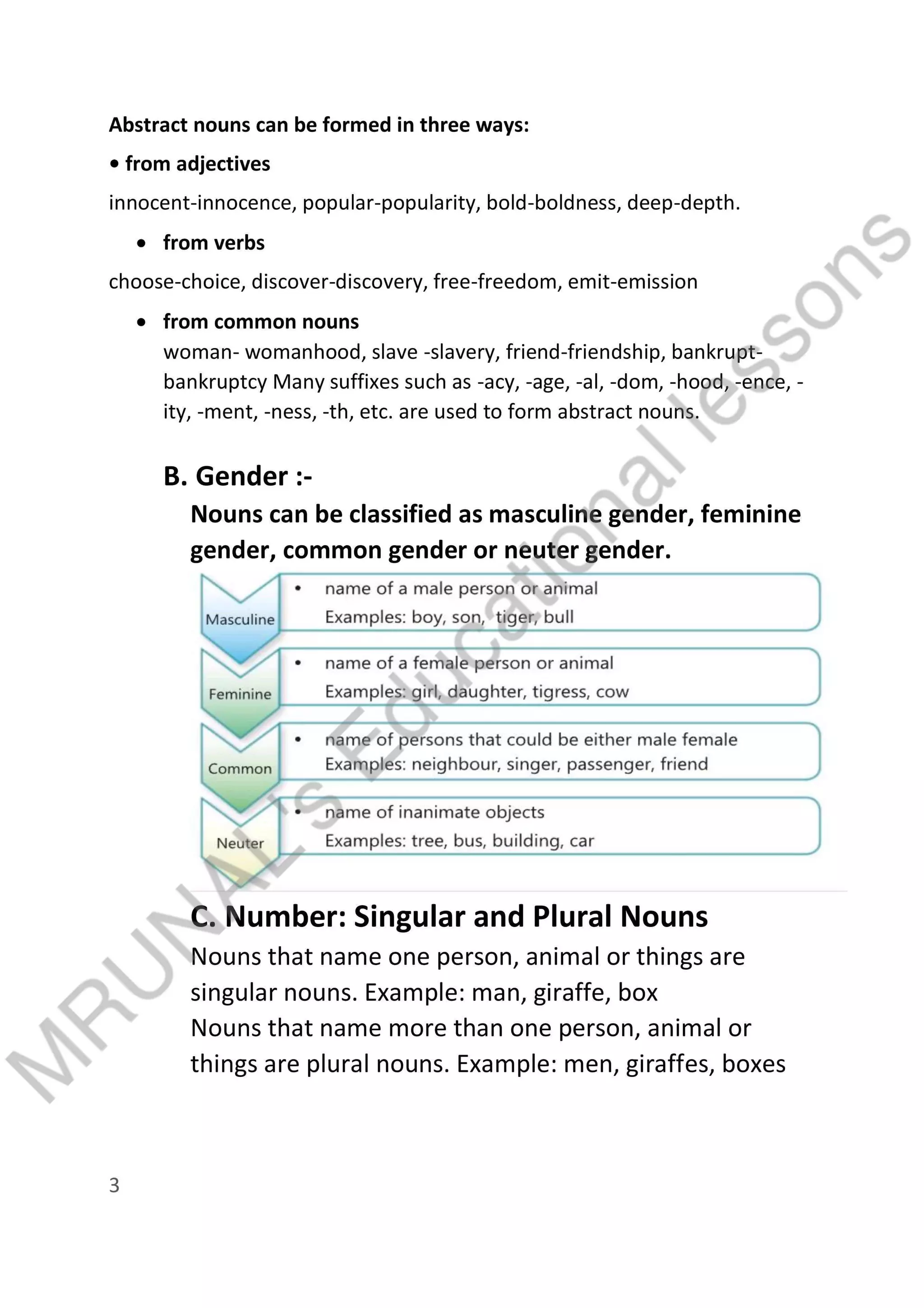 Grammar Topic Nouns | PDF