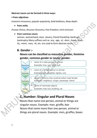 Grammar Topic Nouns | PDF