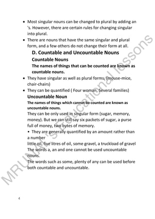 Grammar Topic Nouns | PDF