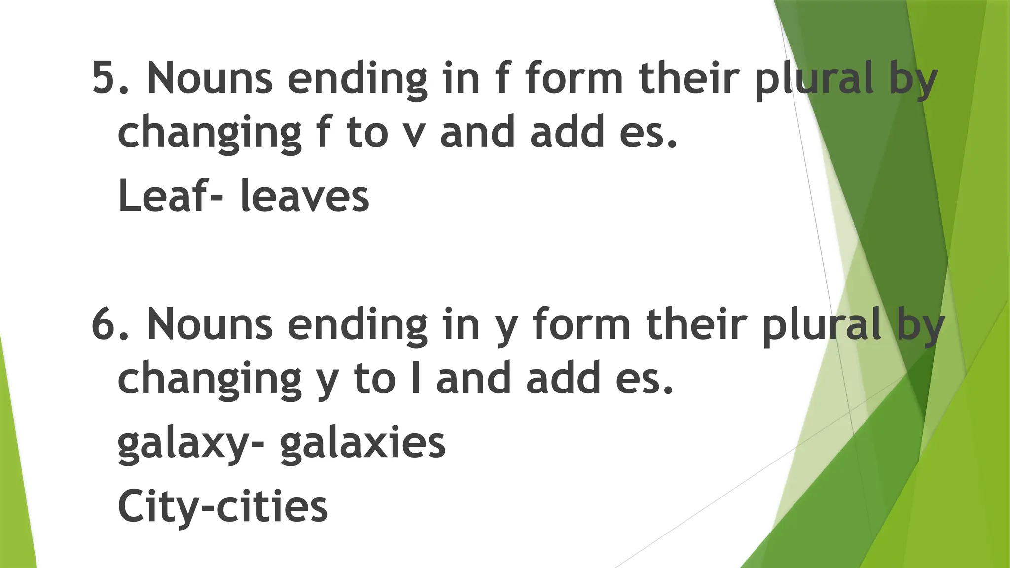 Forming Plural of regular nouns for Grade Six | PPTX | Gardening | Home ...