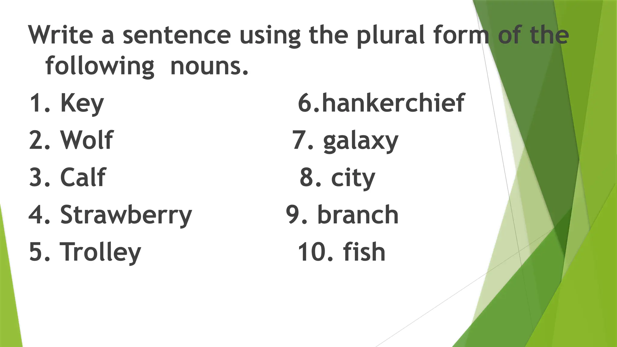 Forming Plural of regular nouns for Grade Six | PPTX | Gardening | Home ...