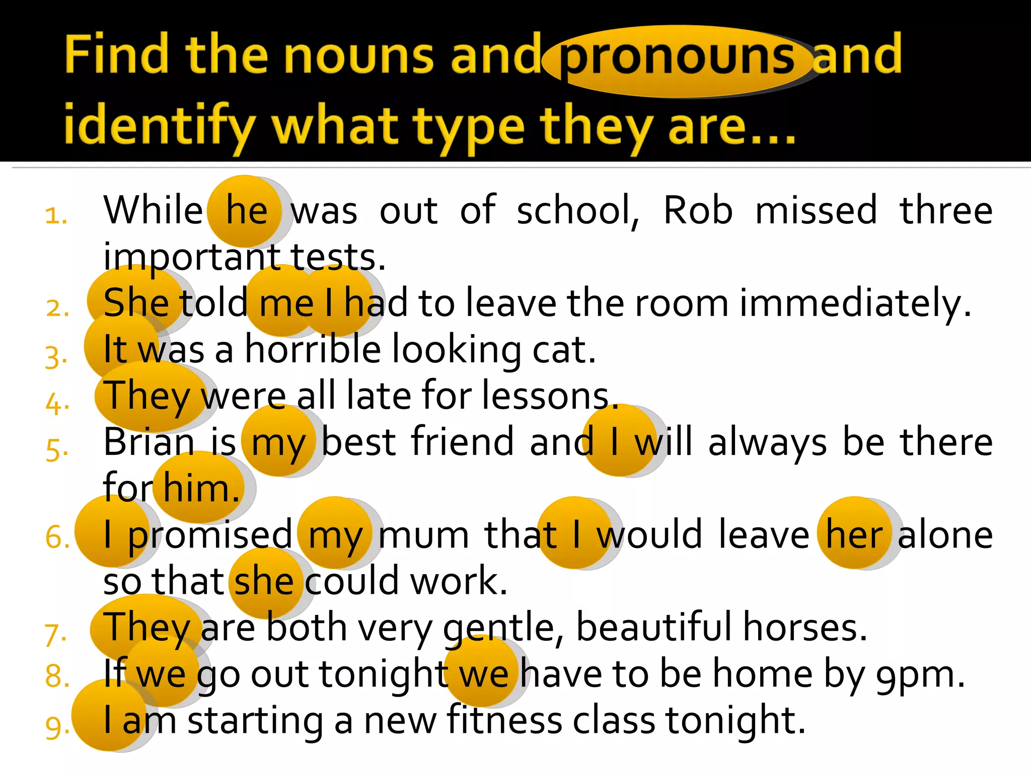 Nouns pronouns | PPT