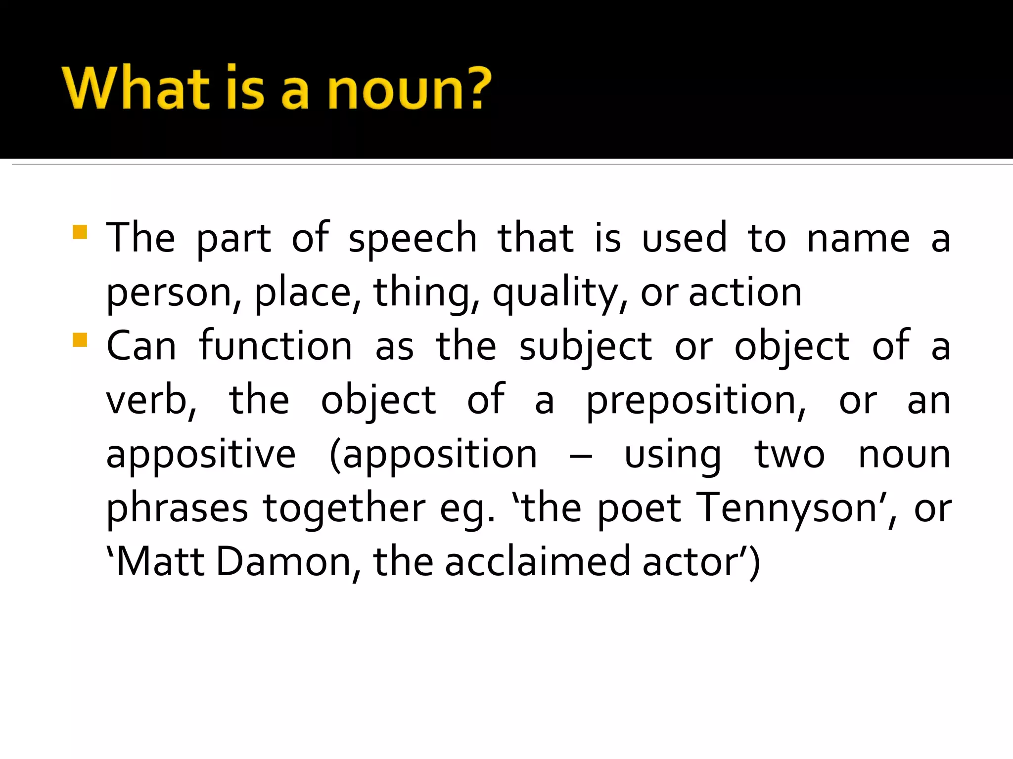 Nouns pronouns | PPT