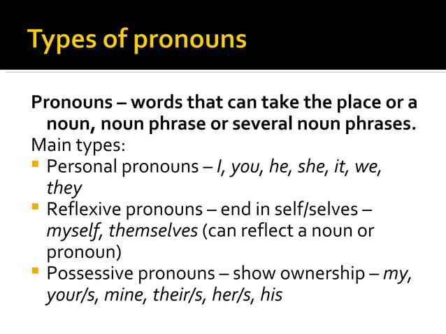 Nouns pronouns | PPT