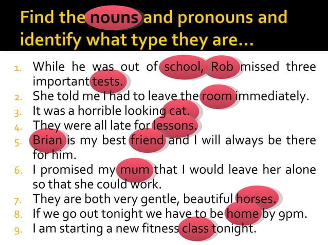 Nouns pronouns | PPT