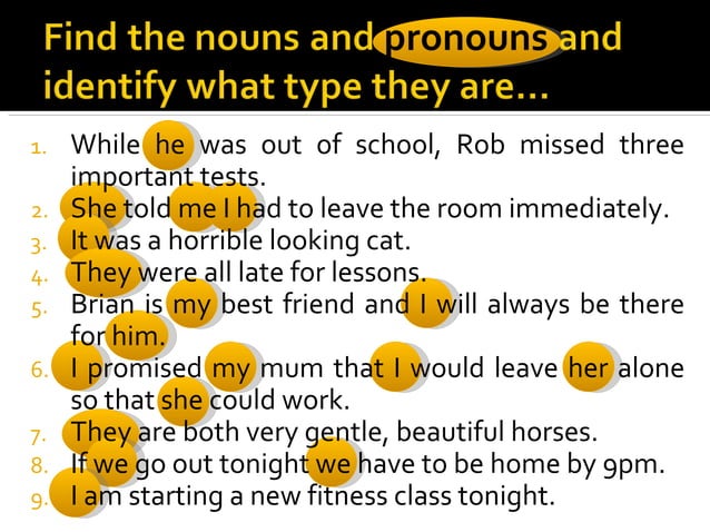 Nouns pronouns | PPT