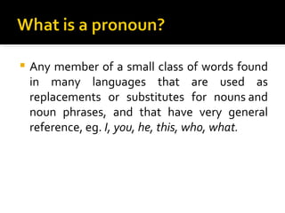 Nouns pronouns | PPT