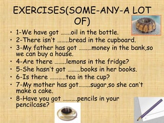 Nouns quantifiers many lots a few 3(to use) | PPT