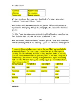 Nouns viii eng | DOC | Hinduism | Religion & Spirituality