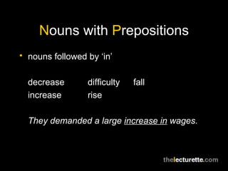 Nouns with Prepositions | PPT