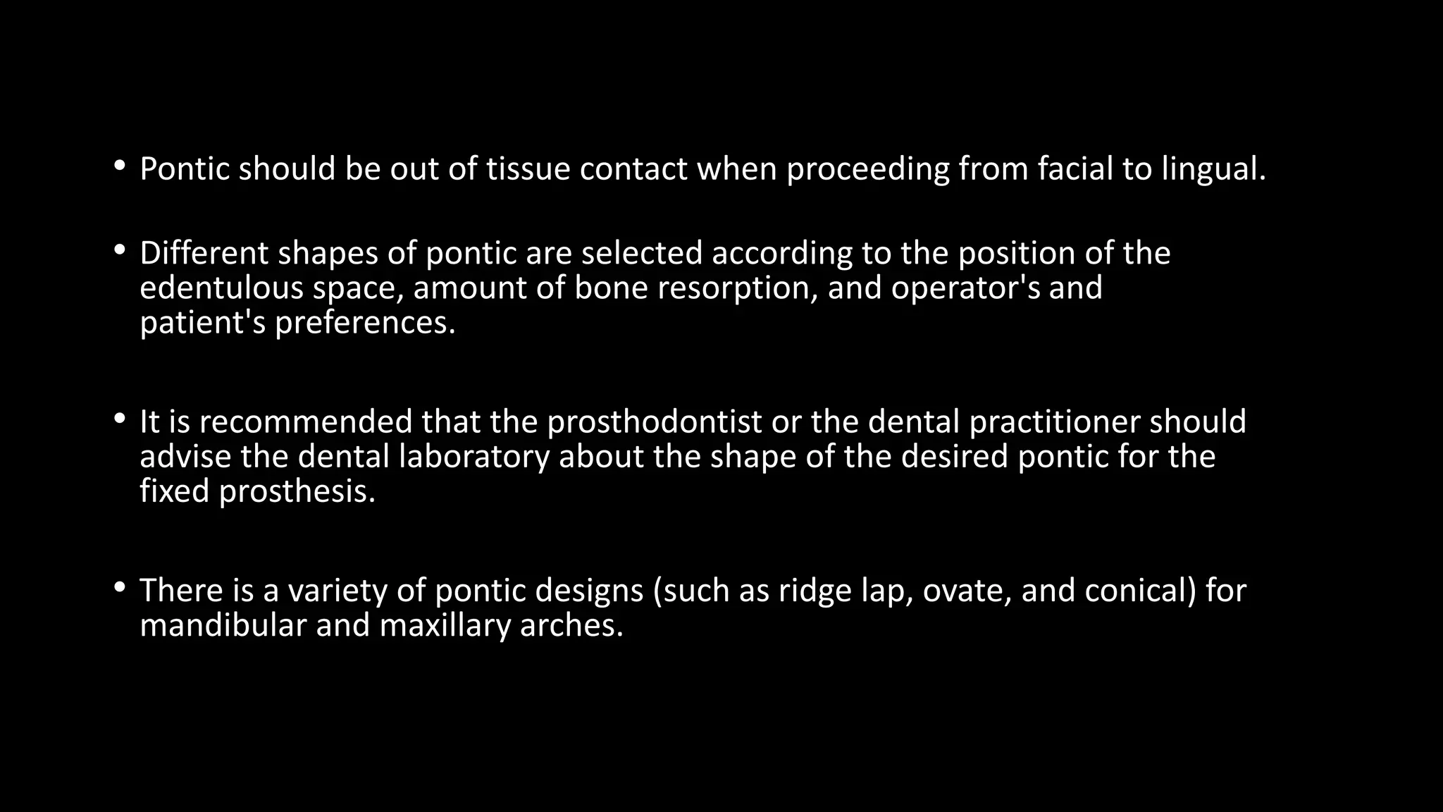 bridge and pontic design lecture | PDF