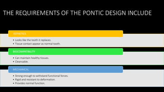 bridge and pontic design lecture | PDF