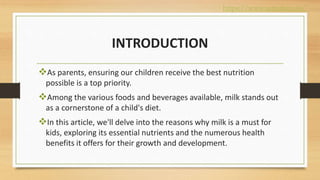 Nourishing Young Bodies, cow milk in chennai | PPT