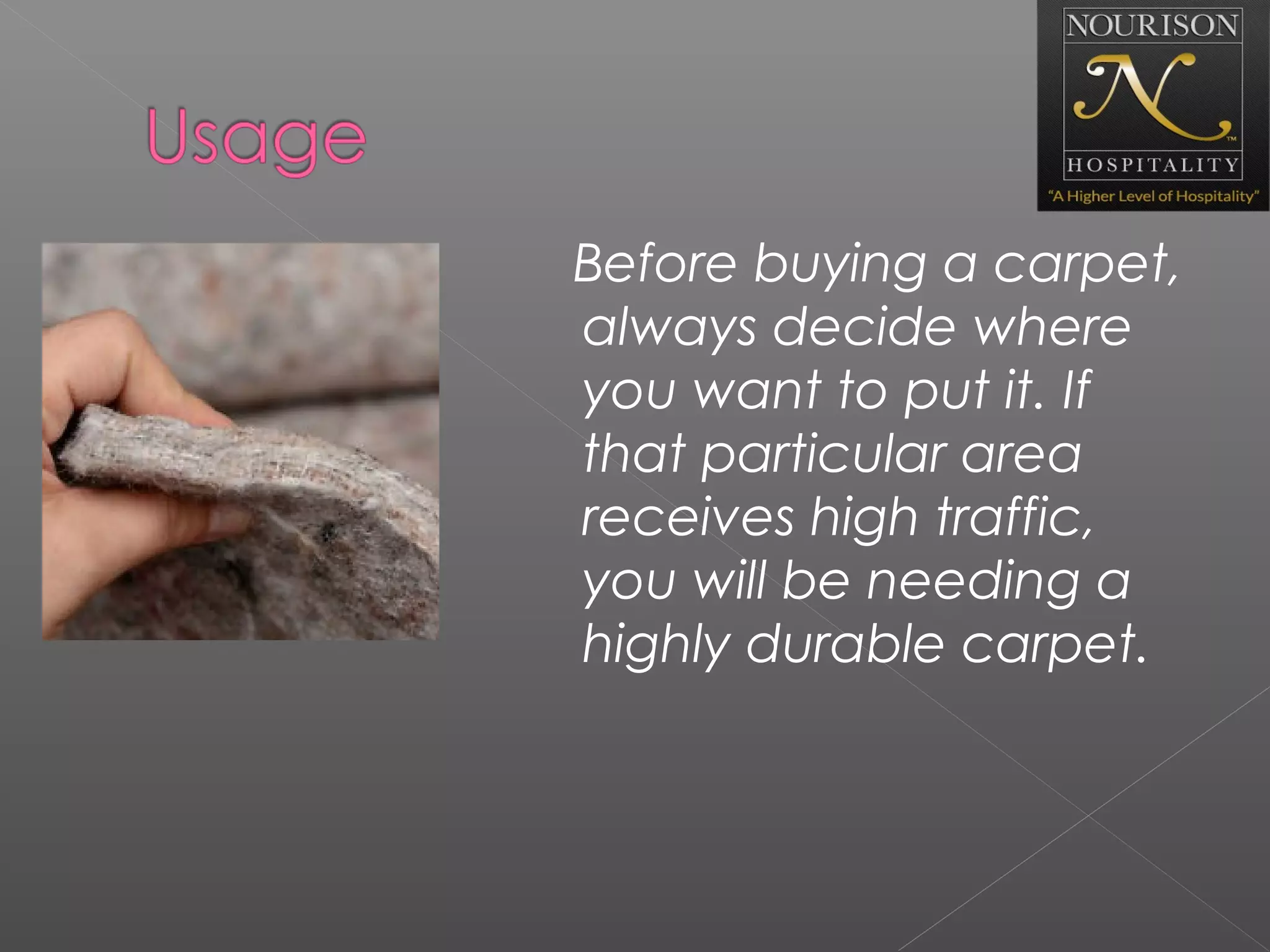 Tips on buying a perfect carpet | PPT | Needlework | Arts and Crafts