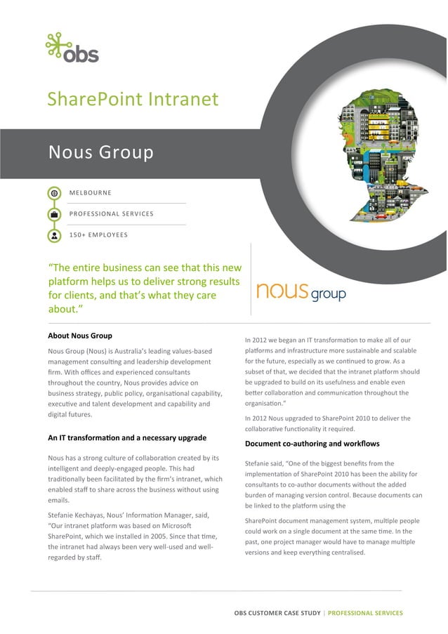 Nous Group Case Study | PDF