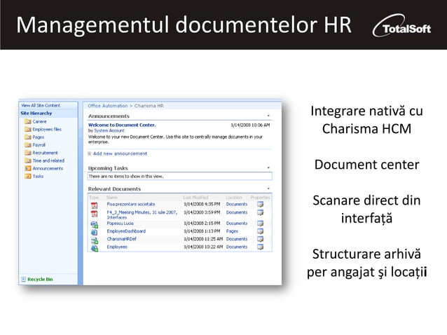 Noutati in Charisma HCM 2013 | PDF