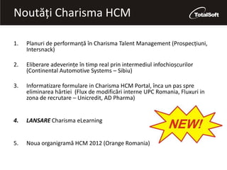 Noutati in Charisma HCM 2013 | PDF