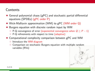wick malliavin approximation for sde with discrete rvs | PPT