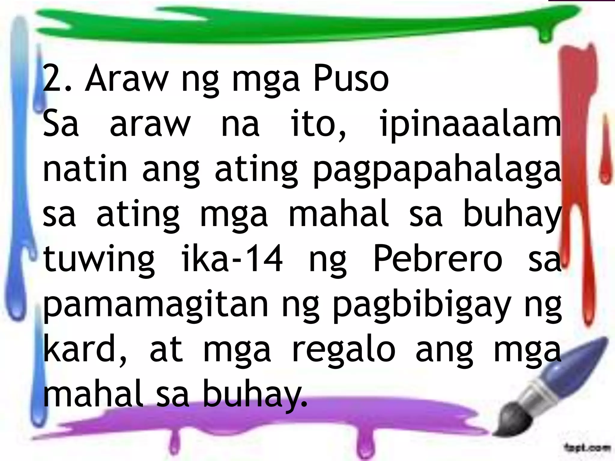 mga pagdiriwang na pansibiko | PPTX