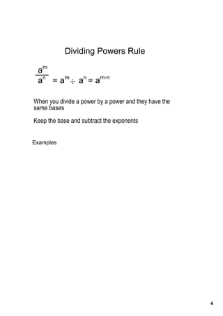 Nov. 17 Multiply And Divide Exponent Rules | PDF