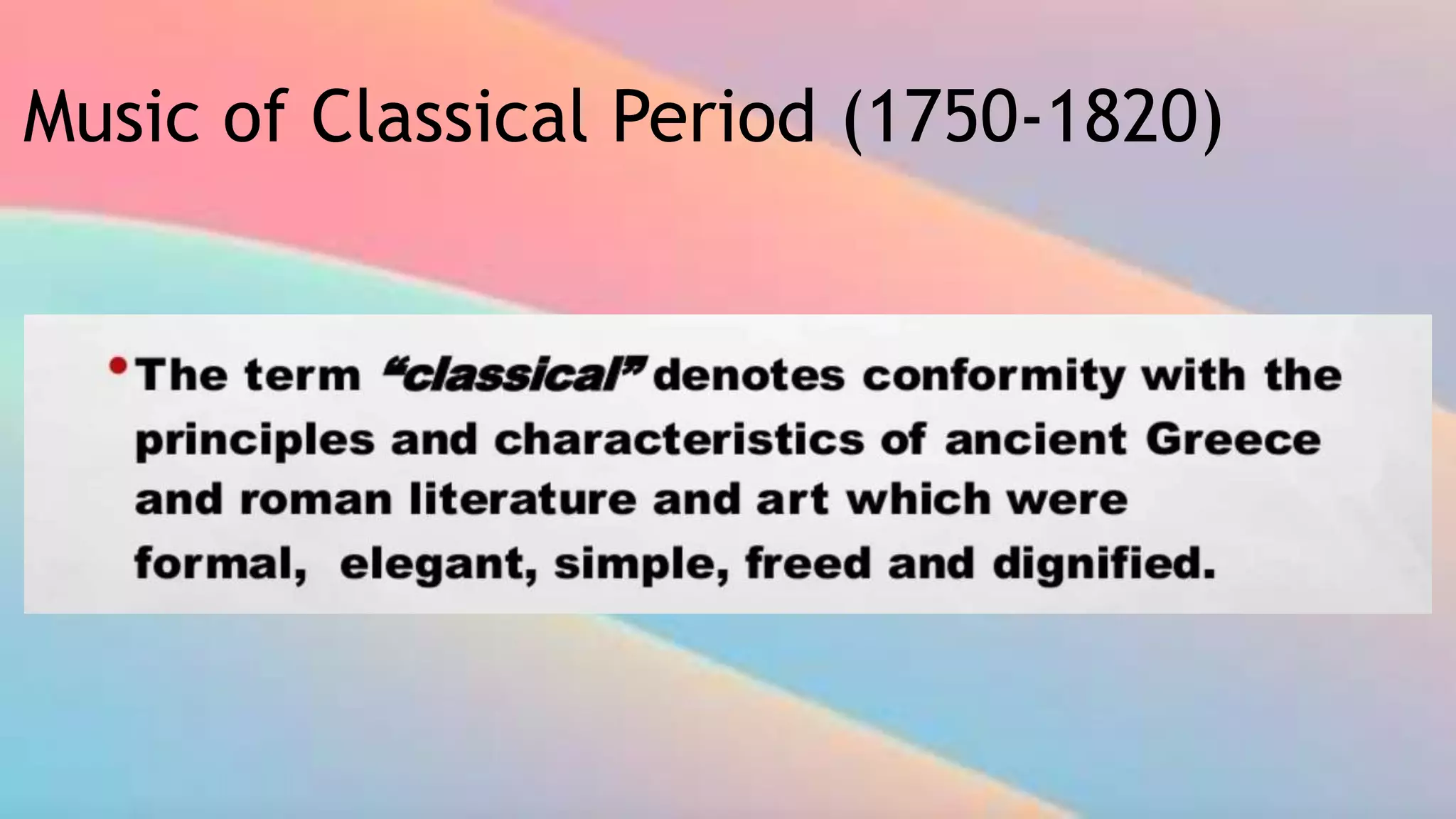 CLASSICAL MUSIC 9- 2nd Quarter | PPTX