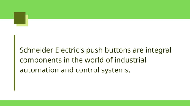 push button | Schneider Electric Thailand | PPT